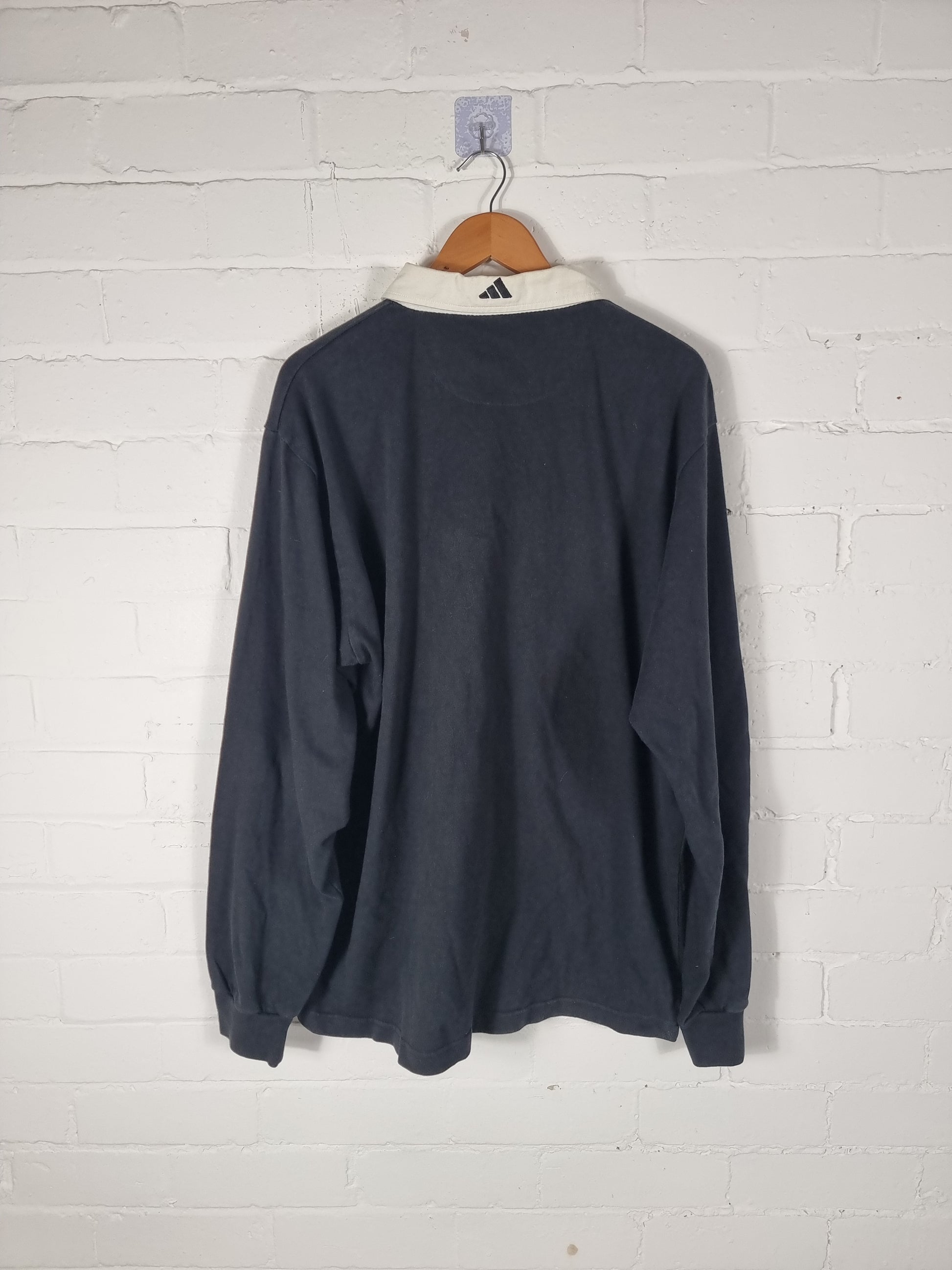 Adidas New Zealand All Blacks 1999 Long Sleeve Rugby Home Shirt XL ...